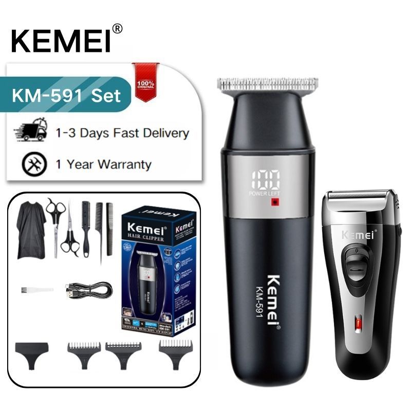 Kemei Hair Clipper Electric Mini Hair Cutting Machine Portable ...