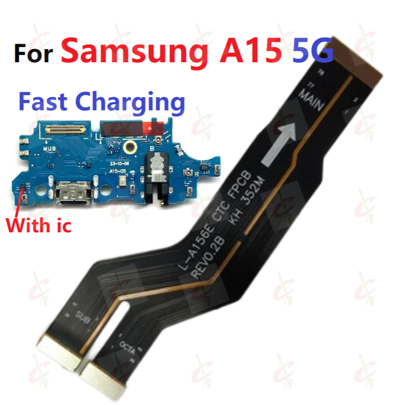 Charging board flex for Samsung Galaxy A15 5G Main board Mainboard flex cable SM-A156B SM-A156E ...