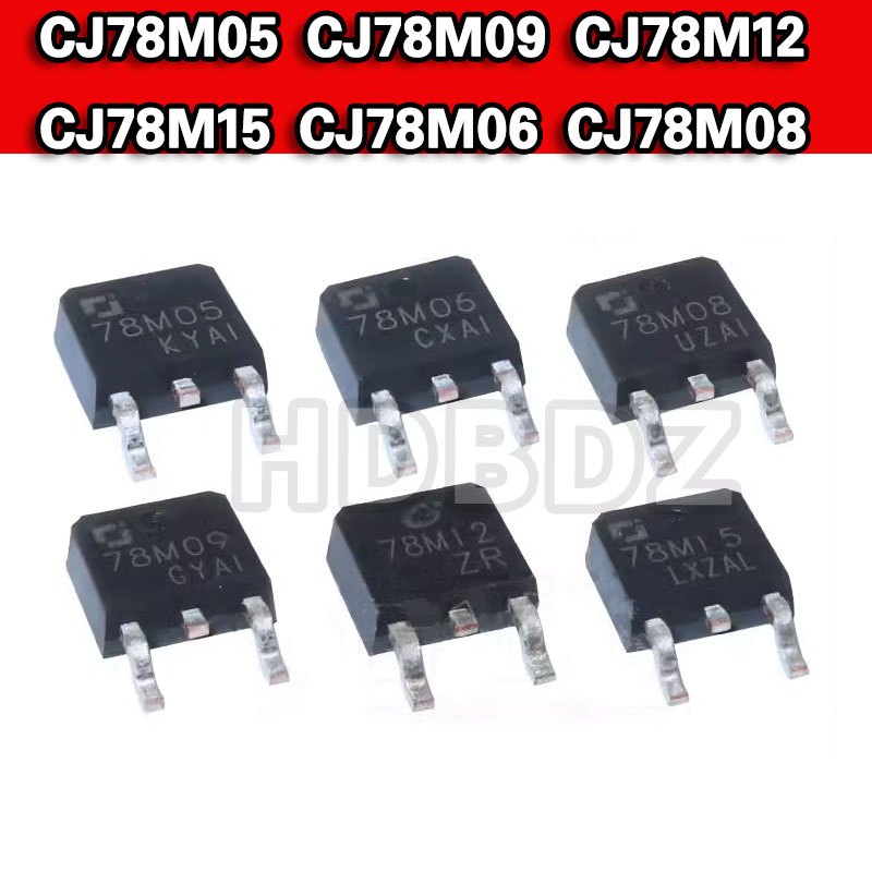 10pcs 78M05 78M09 78M12 78M15 78M06 78M08 TO-252 Three-End Voltage Regulator Chip IC SMD ...
