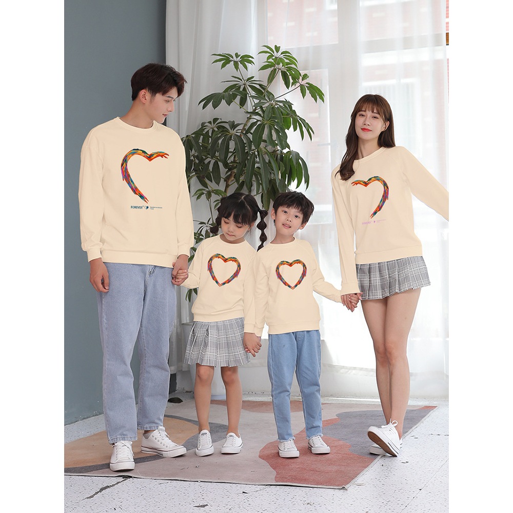 Family Matching Outfits Hoodies Women Blouse Couple Set Wear Men Long ...