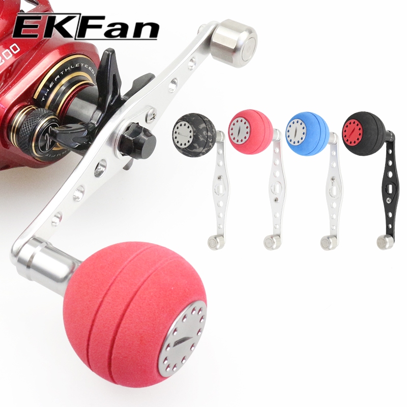 EKFAN 110mm Aluminum&40mm EVA knob Baitcasting fishing reel handle fit ...