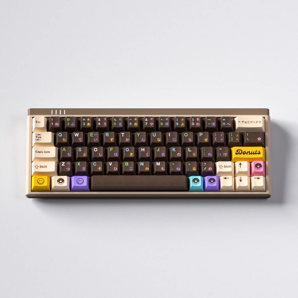 Chocolate donut keycaps cherry profile PBT material 129keys Dye-sub ...