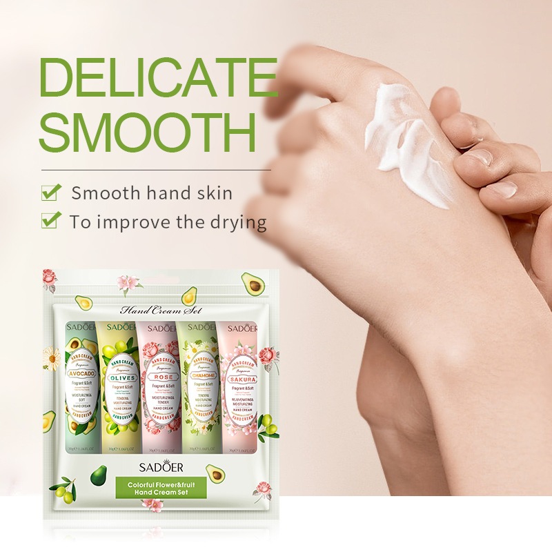 5pcs/set Fruit Hand Creams Set Whitening Moisturizing Hydrating ...