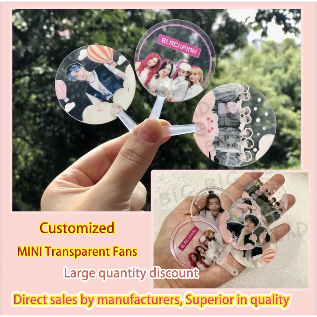 Customized mini transparent fan[5.5cm], Anime peripherals, support fans ...