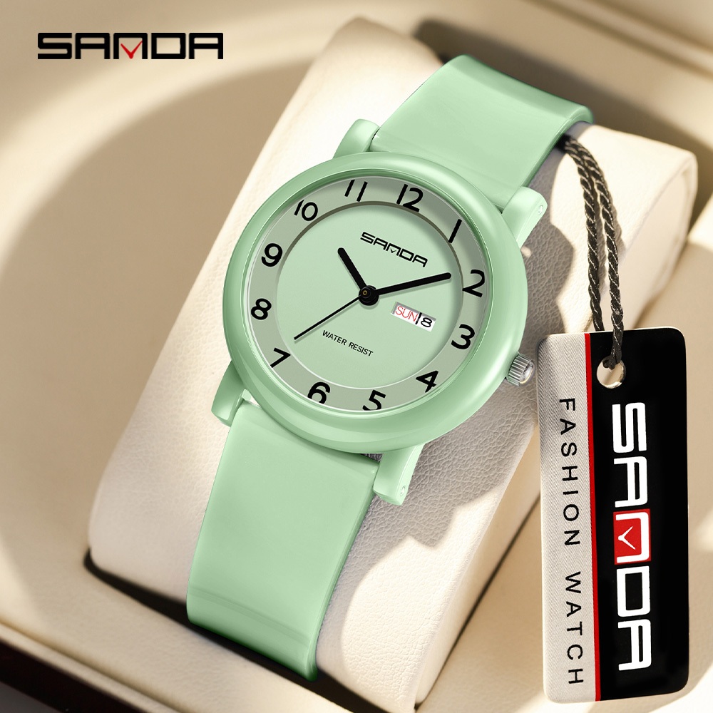 SANDA 3255 waterproof quartz watch for children and students dual ...