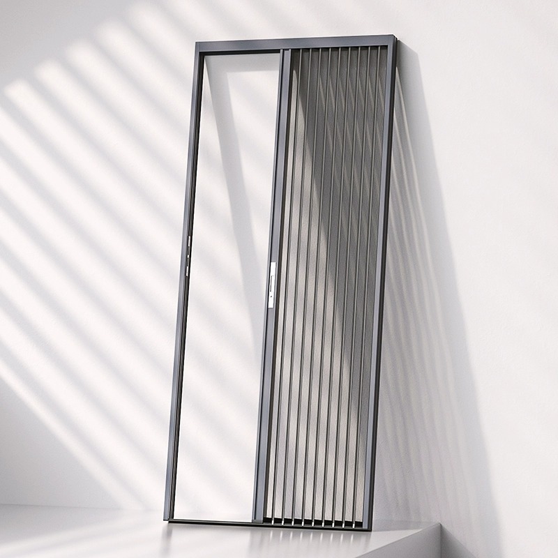 Folding Security Screen Door for Entry - Mosquito-Proof, Trackless ...
