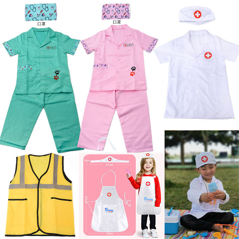 Kid Doctors Costume Boys Girls Research Scientist Engineer Chef's Apron ...