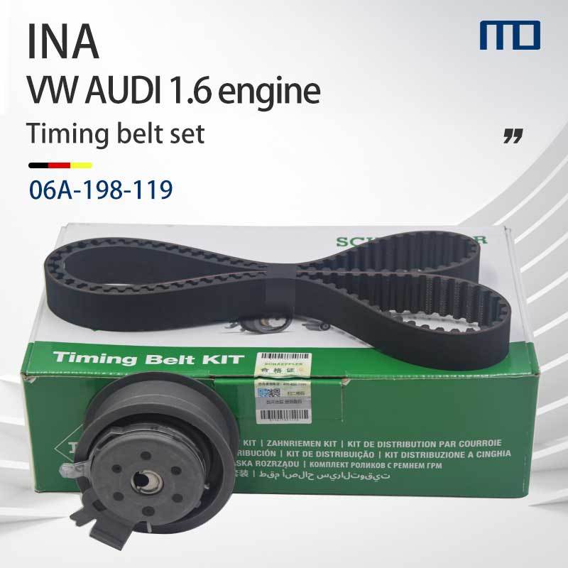 Beetle timing belt set 1.6 Timing belt Belt tensioning wheel 06A198119 ...