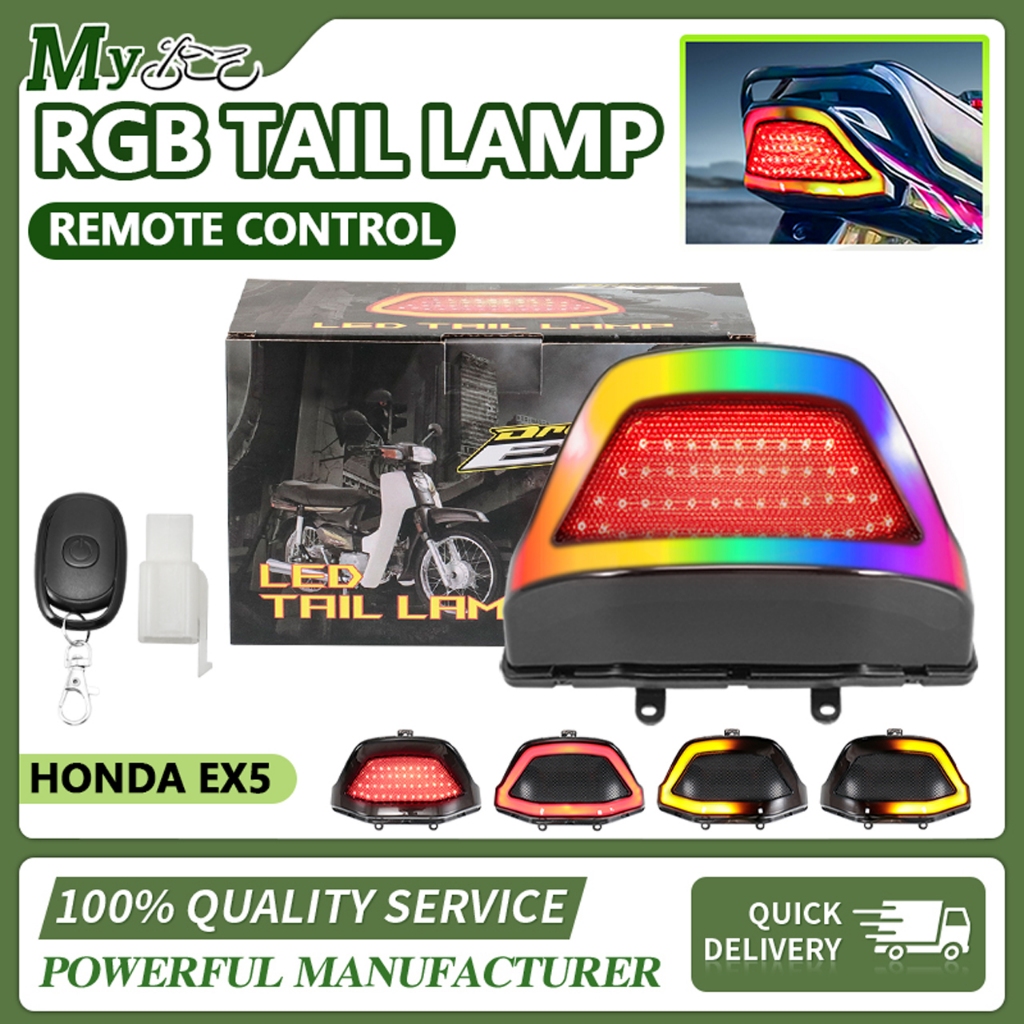 Honda EX5 Dream RGB TaiL Light LED Remote Control Smoke Ex5 Lampu ...