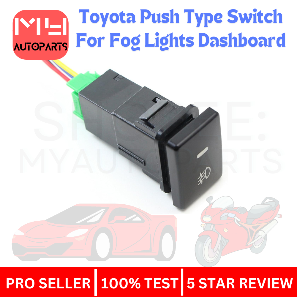 Factory Style 4-Pole 12V Push Button Switch w/LED Background Indicator ...