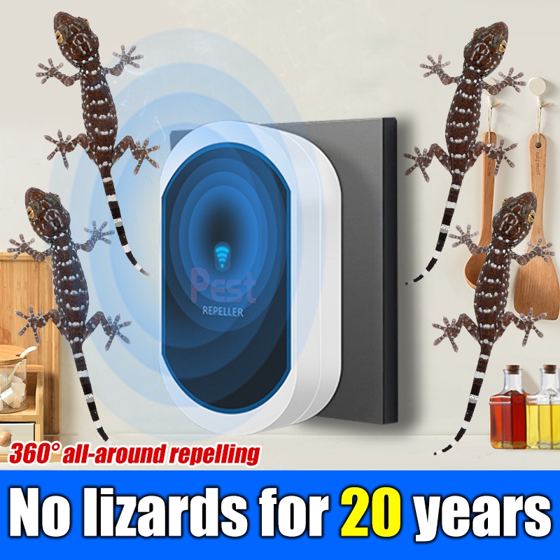 No lizards for 20 years lizard repellent ultrasonic 360° all-around ...