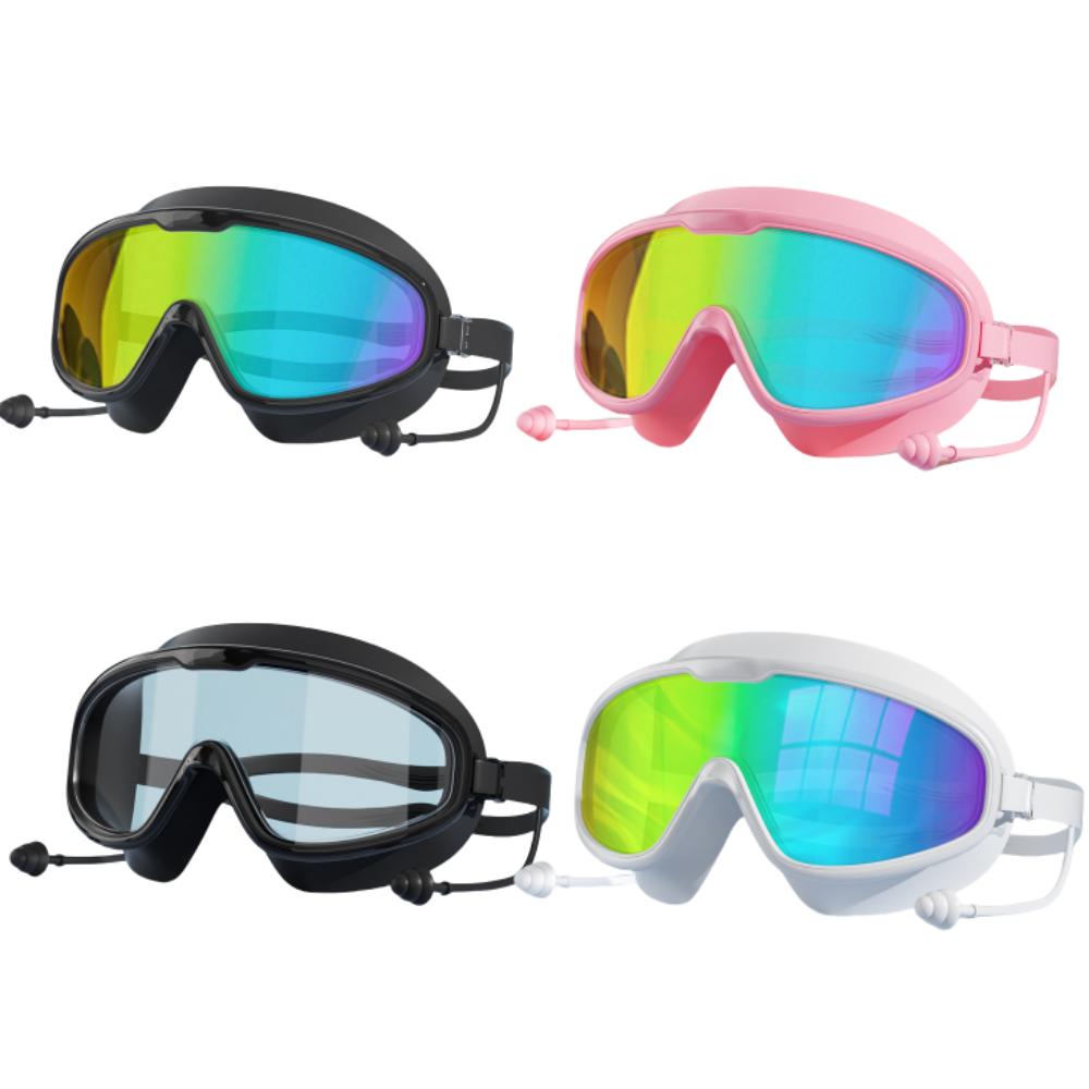 Big Frame Swimming Goggles for adult Waterproof Swimming Glasses HD ...