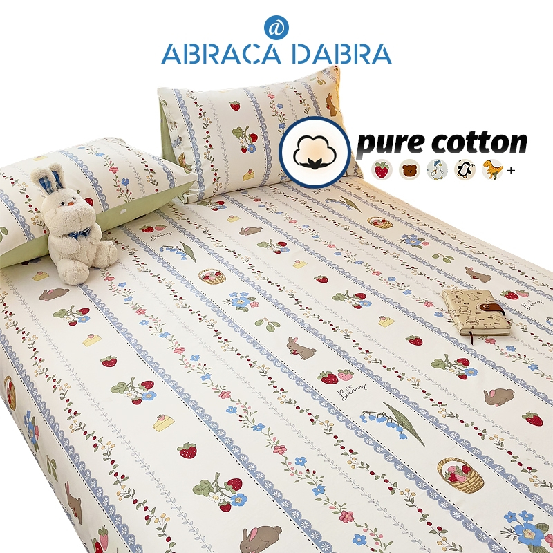 Abraca Dabra Cute Cartoon Cotton Fitted Bedsheet (10") | Shopee Malaysia