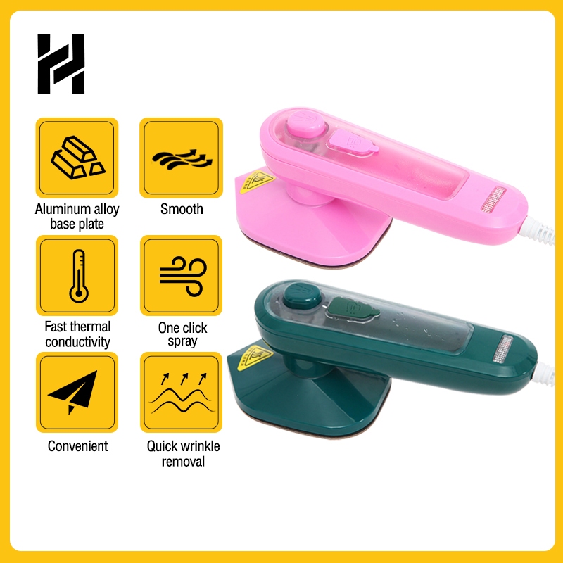 Handheld hanging ironing machine with wet and dry titanium panel ...