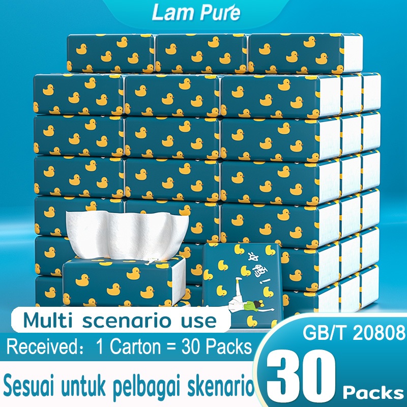 [30 PACKS] LamPure Facial Tissue Portable Tissue Comfortable Tissues ...