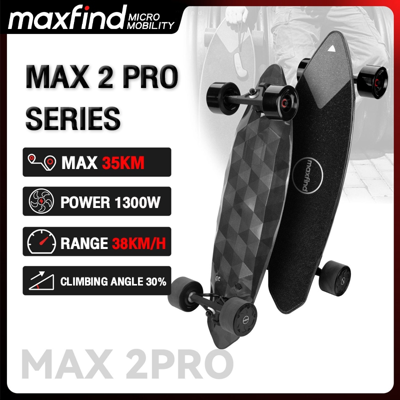 MAXFIND Max 2 skateboard, mileage 38km/h Max35km, electric skateboard ...