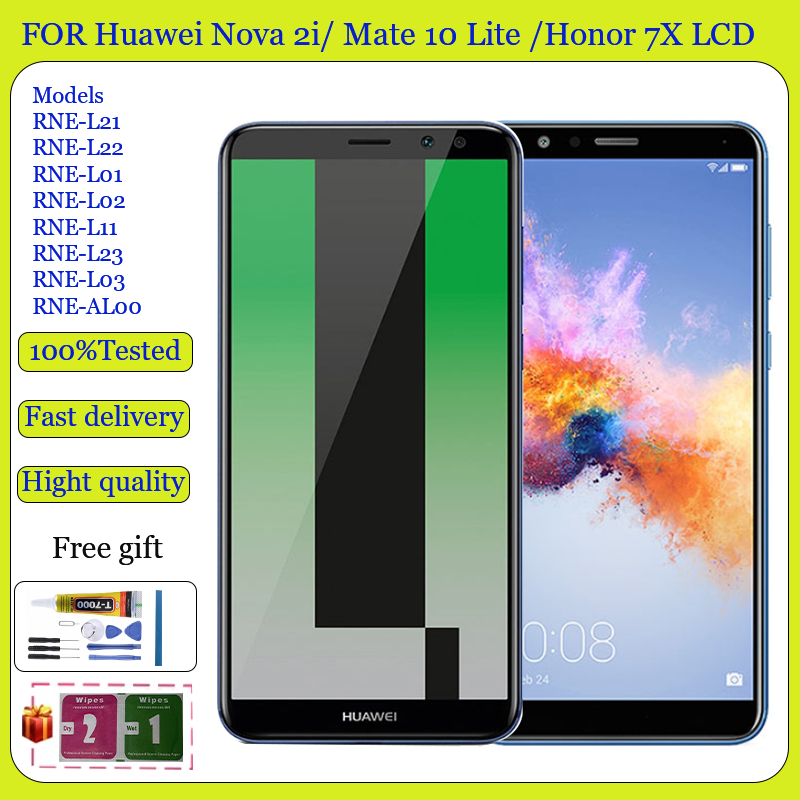 Original For Huawei Nova 2i/ Mate 10 Lite /Honor 7X LCD Display Touch ...