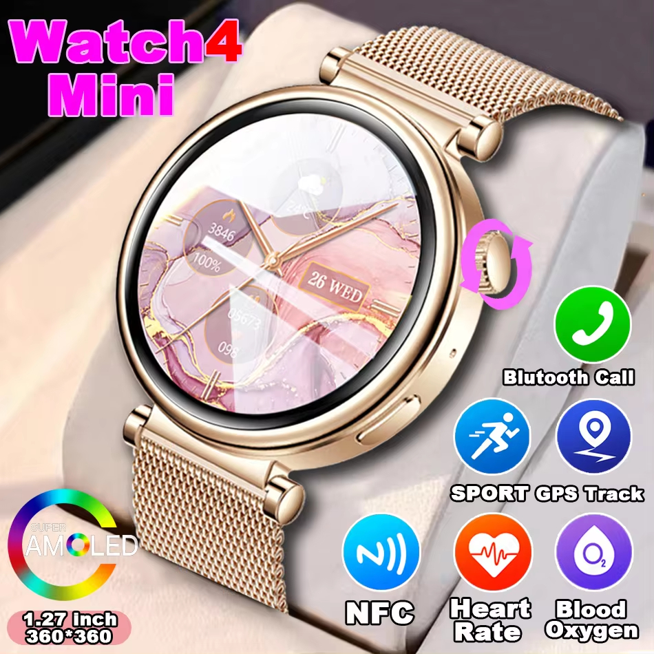 2024 New For Huawei GT4 Mini Smart Watch Women 360*360 AMOLED HD Screen ...