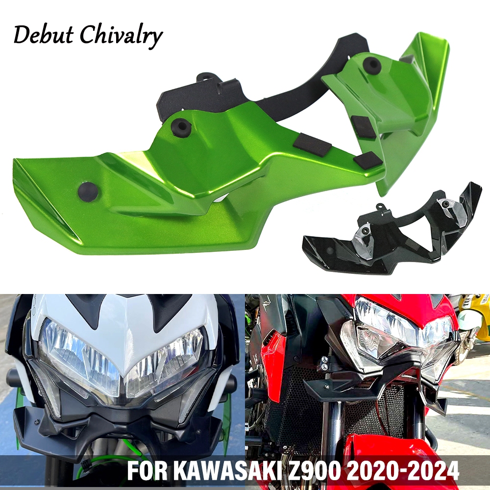 Motorcycle Accessories Black Bare Front Spoiler Winglet Aero Wing Kit ...