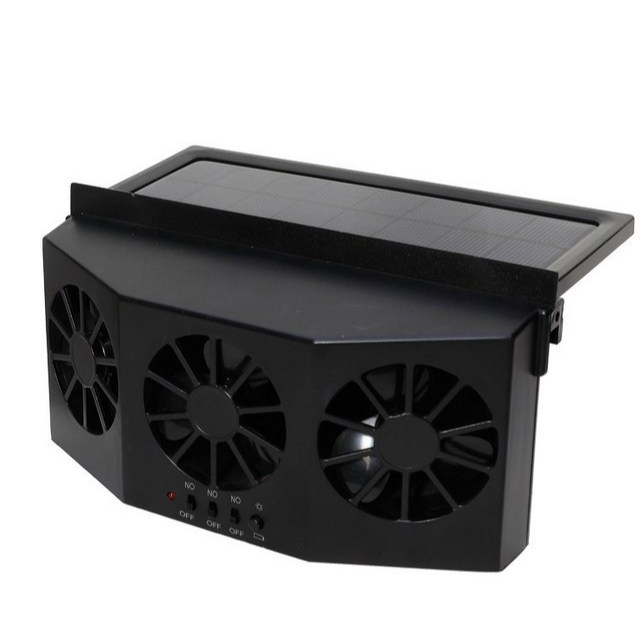 Car Solar Powered Exhaust Fan Air Flow Window Fan 5000 RPM Universal ...