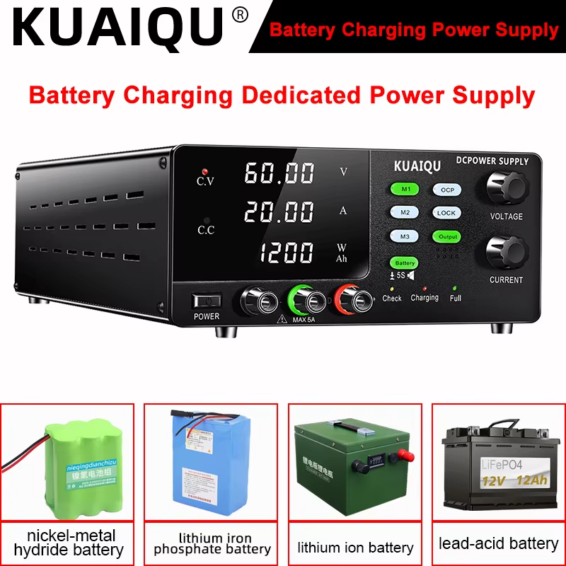 【COD】Battery Charging DC Power Supply 3-Memory 60V 20A 1200W High-Power ...