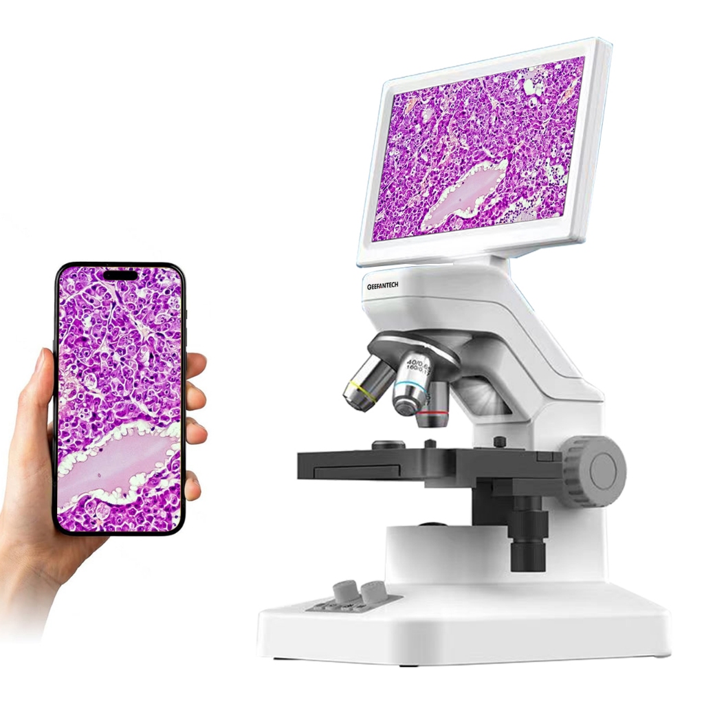 7 inch Ultra HD Biological Microscope WIFI TV PC connectable ...