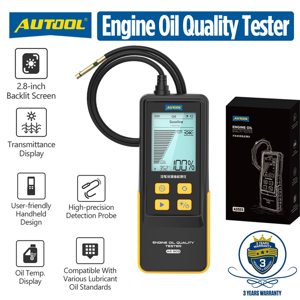 【Local Stock】AUTOOL AS503 Engine Oil Quality Tester Lubricating Oil ...