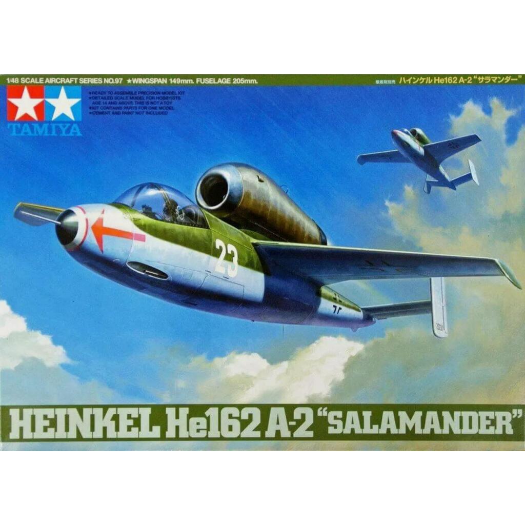 Tamiya 61097 1/48 Scale Model Jet Fighter Kit German Heinkel He162 ...