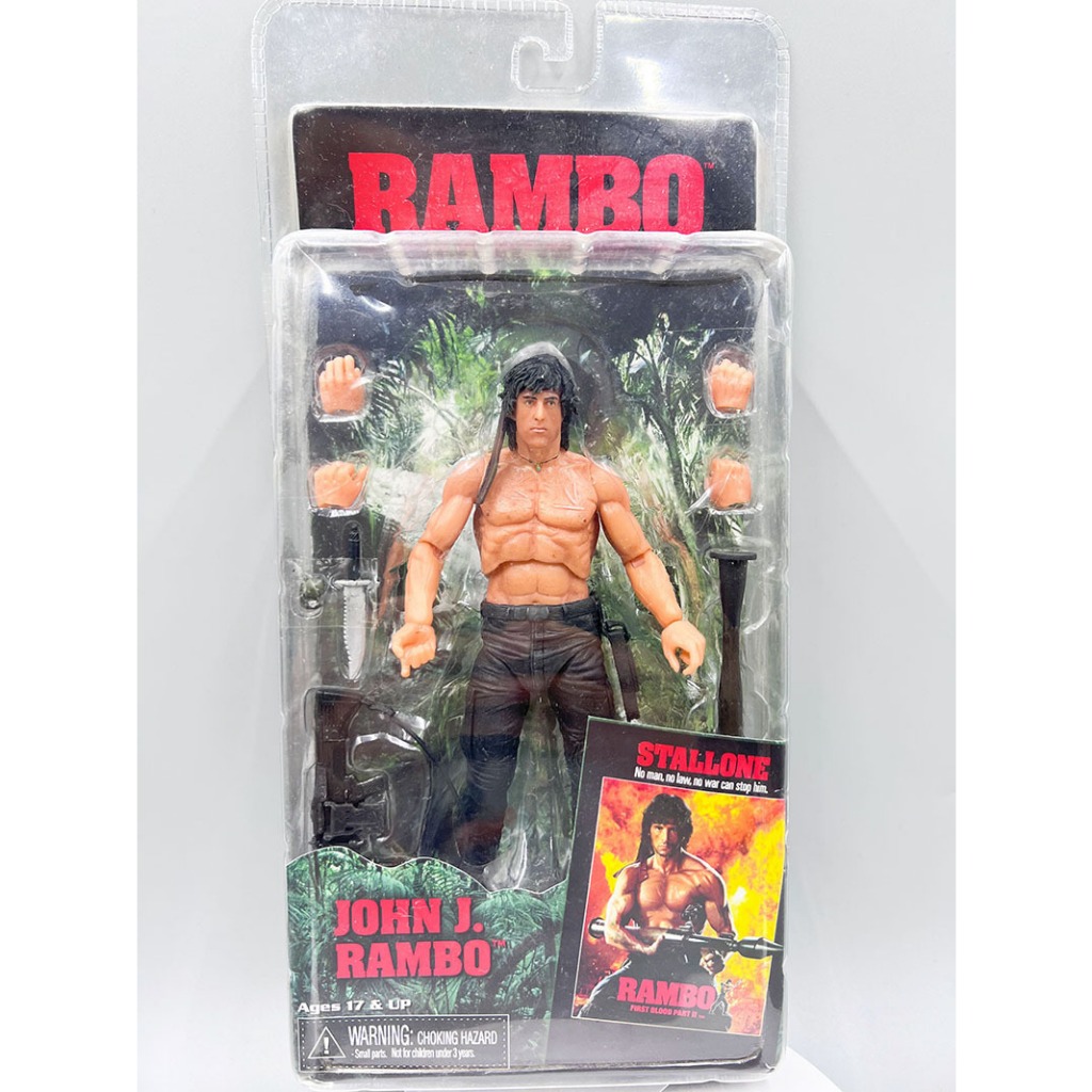 NECA Figure First Blood John J Rambo PVC Action Figure Collectible ...