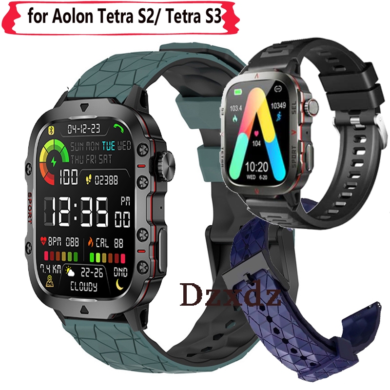 Silicone Band For Aolon Tetra S2 S3 Smartwatch Replacement Wrist Strap ...