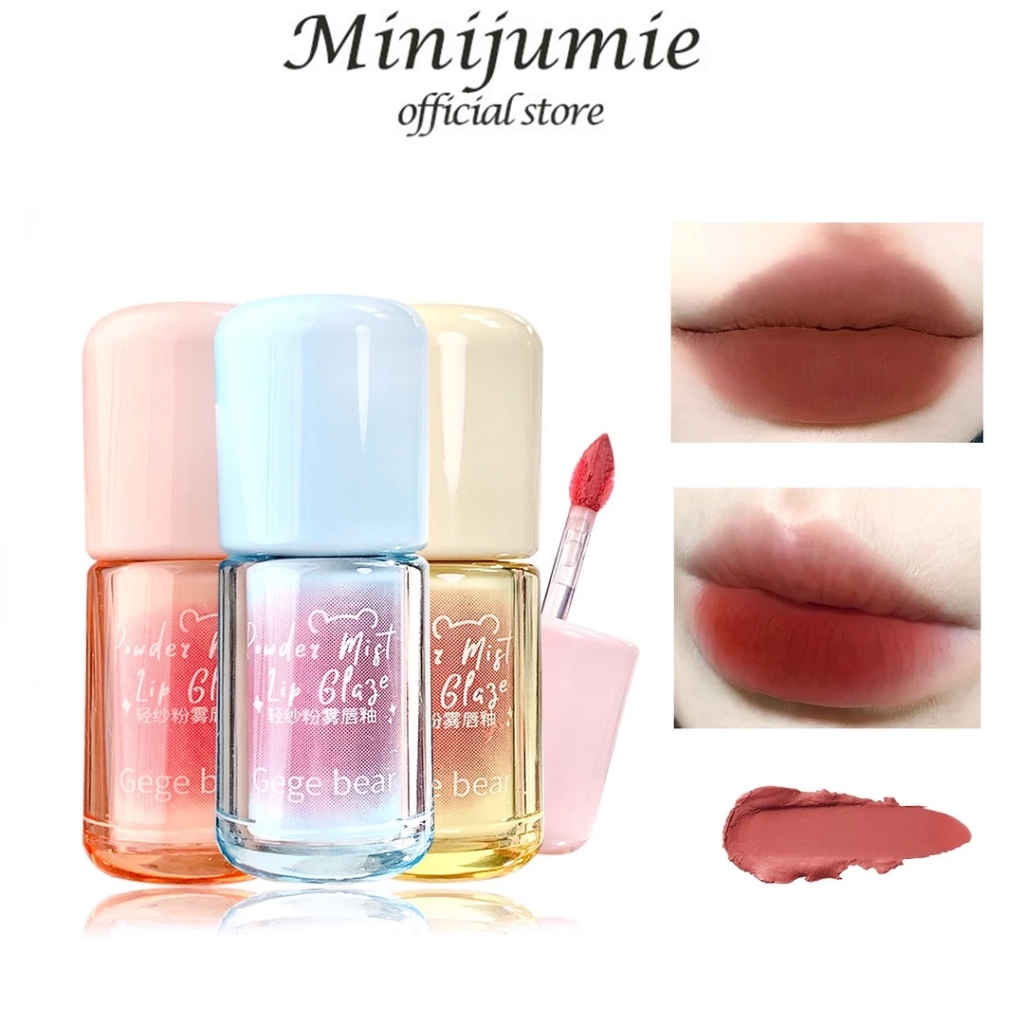 GEGE BEAR Lip Mud Matte Lip Glaze Velvet Soft Mist Sponge Matte Color ...