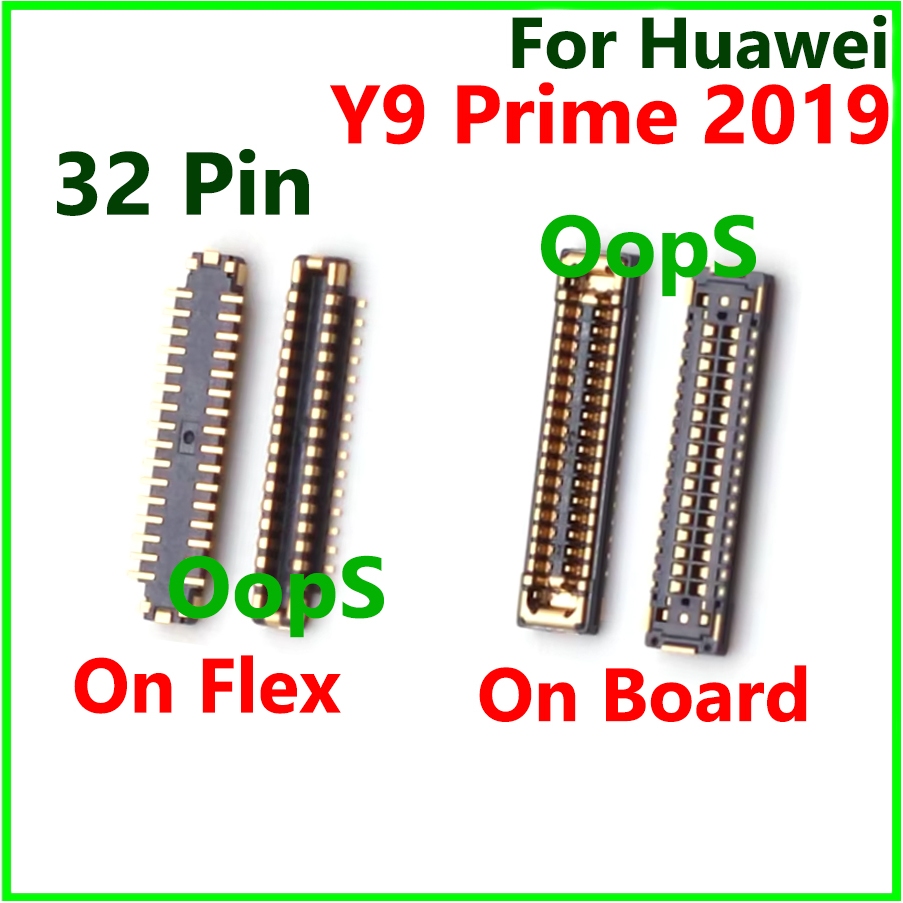 32 Pin For Huawei Y9 Prime 2019 LCD Display FPC Connector Screen Port On Main Board Flex ...