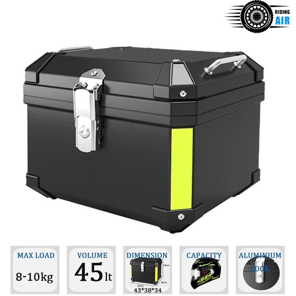 45L Top Box Motorcycle Aluminium Top Box 45L universal ALUMINIUM ...