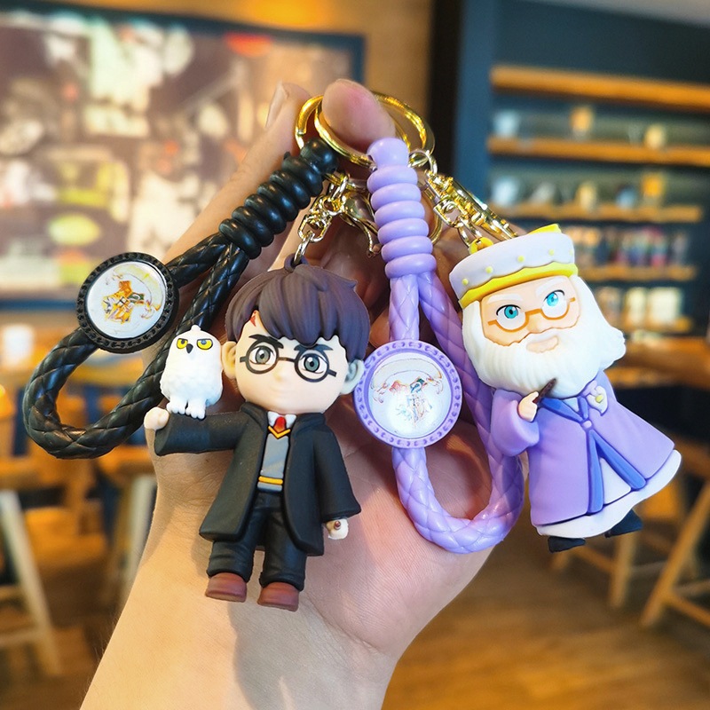 Braided Harry Potter keychain Voldemort doll car keychain couple bag ...
