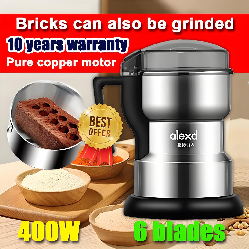 Alex【400W】stainless steel coffee grinder electric spice grinder machine ...