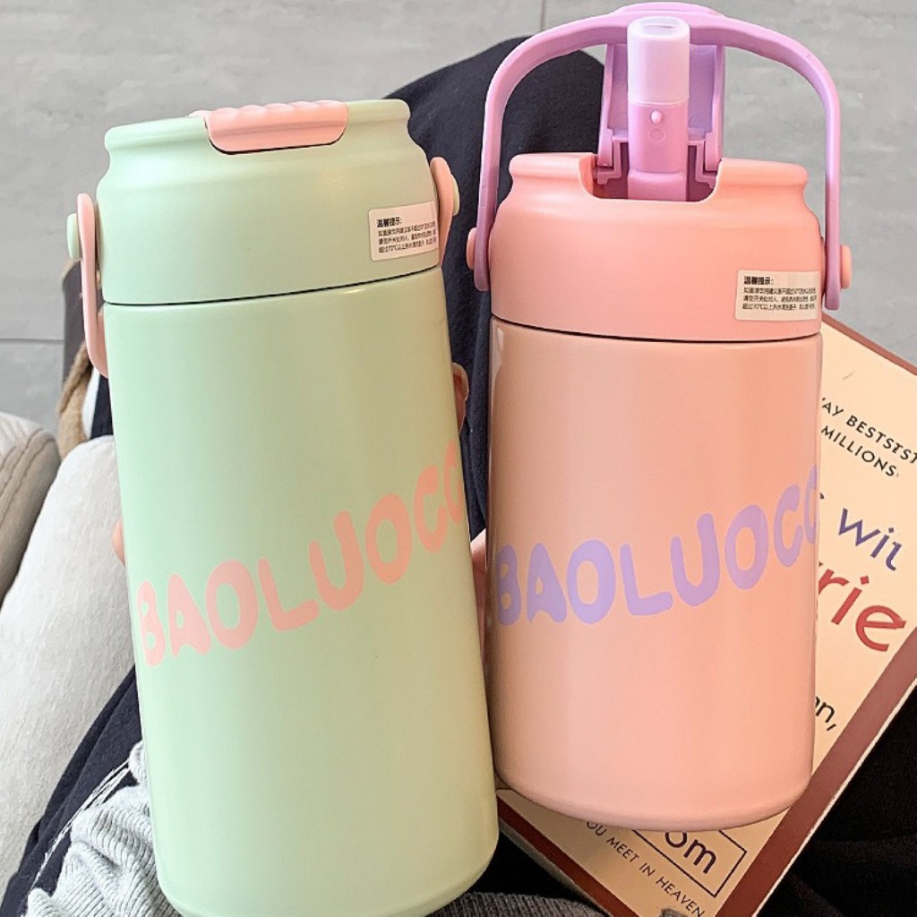 Insulated Mug 316 Stainless Steel Tea Separator Bottle with Straw and ...