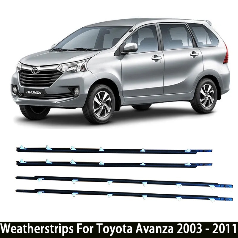 4pcs Avanza Car Outside Window Moulding Weatherstrip Seal Weather Strip ...