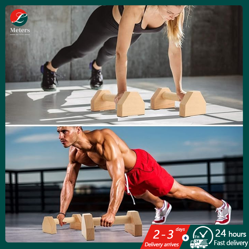 Wooden Parallettes Gymnastics Yoga Crossfit Bars Push-Up/Straddle ...