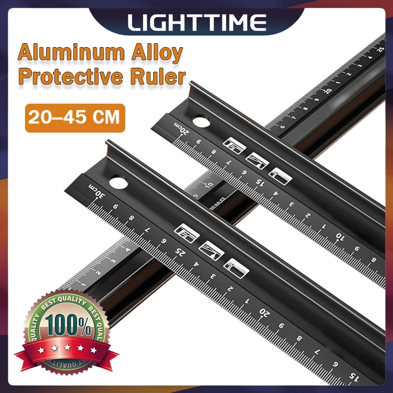 Aluminum Alloy Multifunctional Protective Ruler Anti Cutting Hand Ruler ...