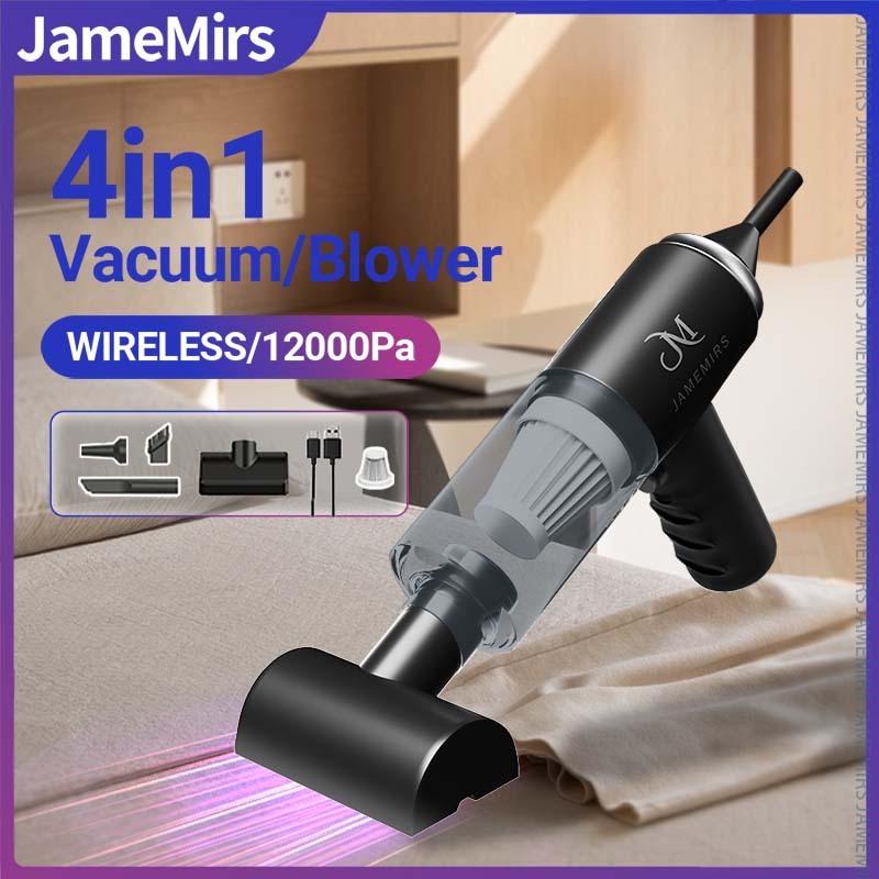 JameMirs 4in1 mini portable vacuum cleaner 12000Pa Dust mite bed vaccum ...