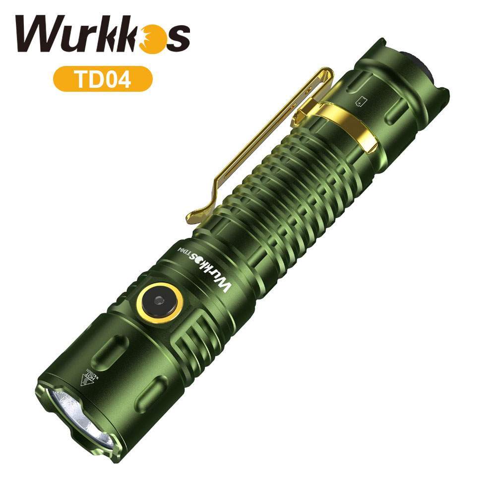 Wurkkos TD04 3000lm two mode Dual button 21700 battery rechargeable 295 m EDC tactical ...