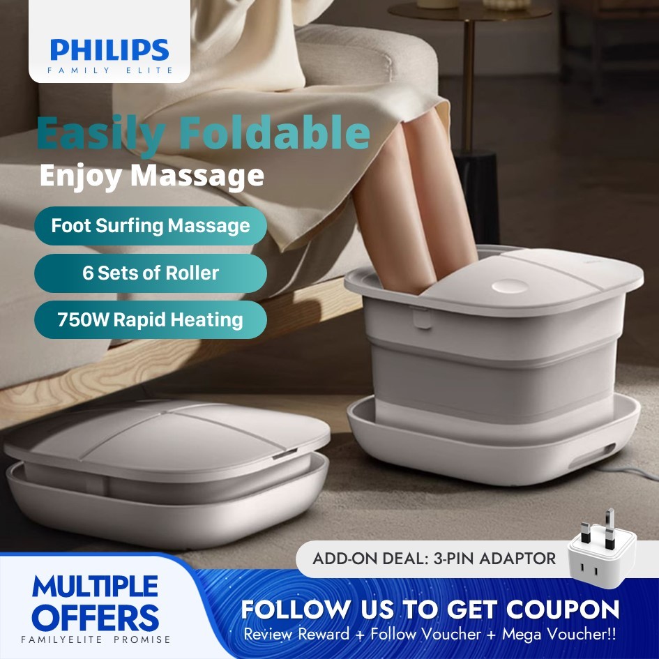 Philips Foldable Foot Bath Massager Fully Automatic Heating Foot Spa ...