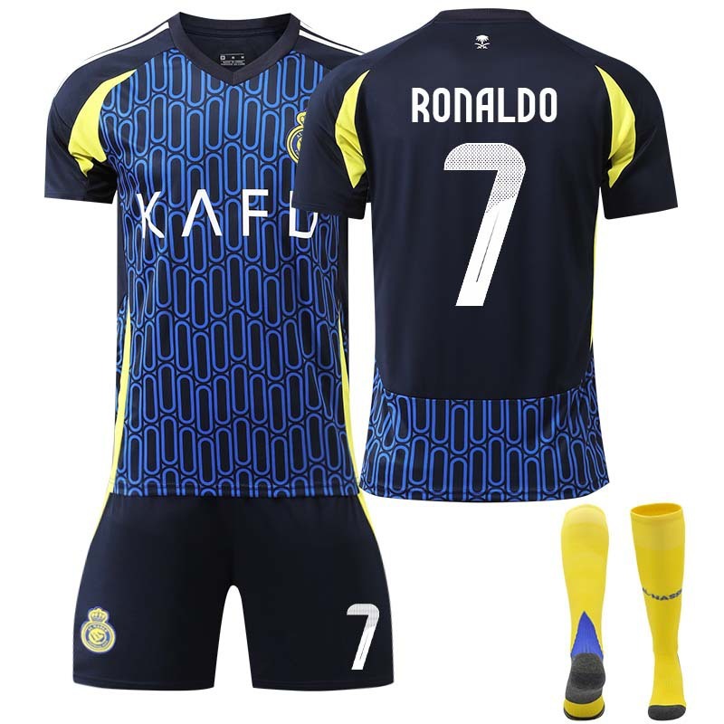 2024-25 Season Al-Nassr FC Away Adult Kids Sports Jersey Kits Cristiano ...
