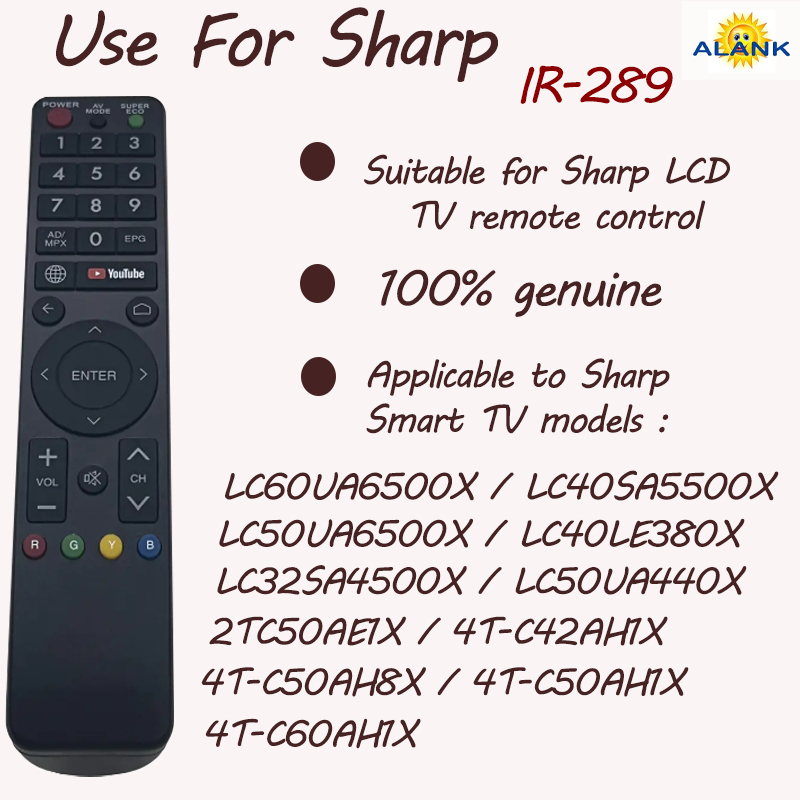 Alank-genuine 100% Suitable for sharp LCD Smart TV Remote Control ...