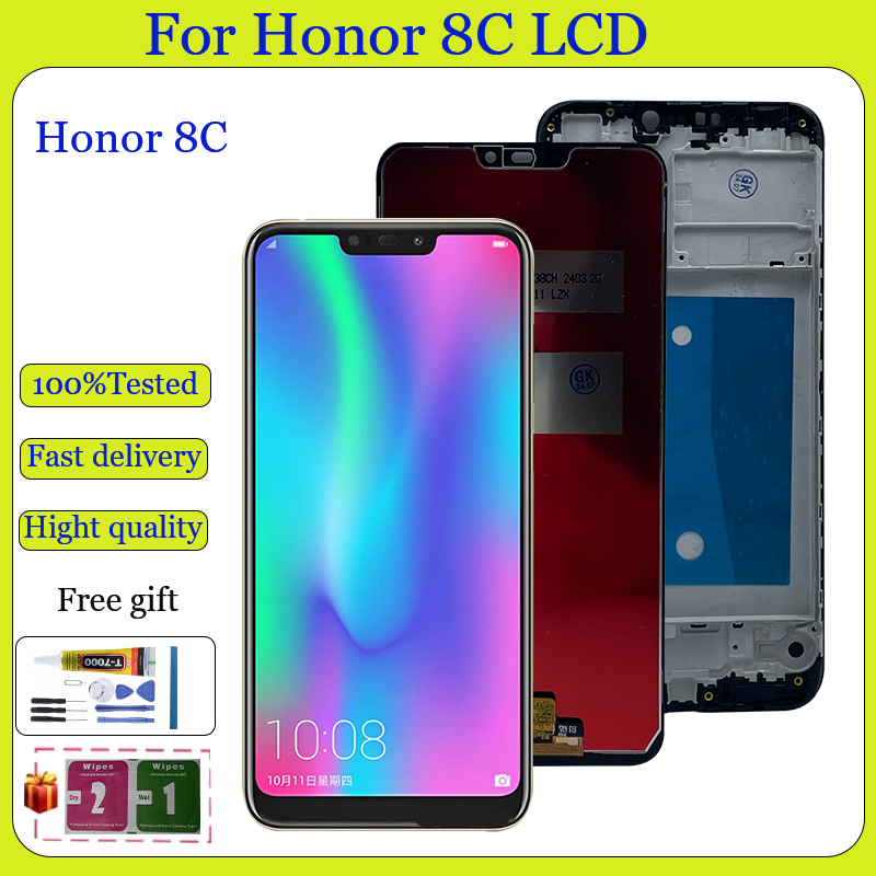 Original For Honor 8C LCD Display Touch Screen Digitizer Assembly With ...