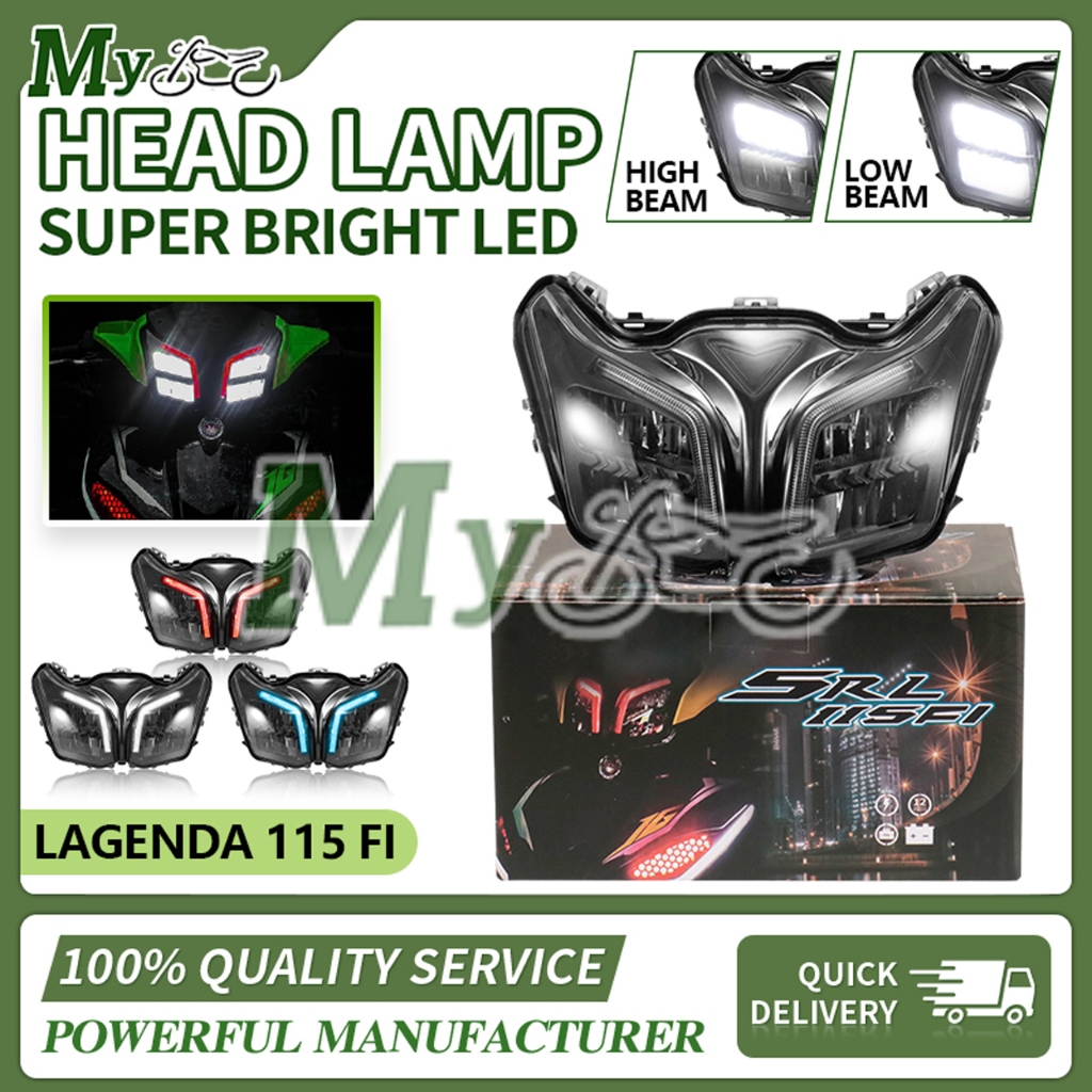 SRL 115FI Lampu Headlight LED Lampu Depan Head Lamp X-Track Head Light Legenda 115 Fi 115fi PNP ...