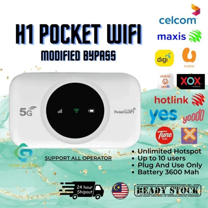 5G/4G LTE MiFi Router H1 Pocket WiFi Modified Bypass Hotspot Unlimited ...