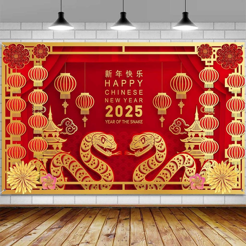 2025 Chinese New Year Decorations Banner Backdrop, China Spring ...