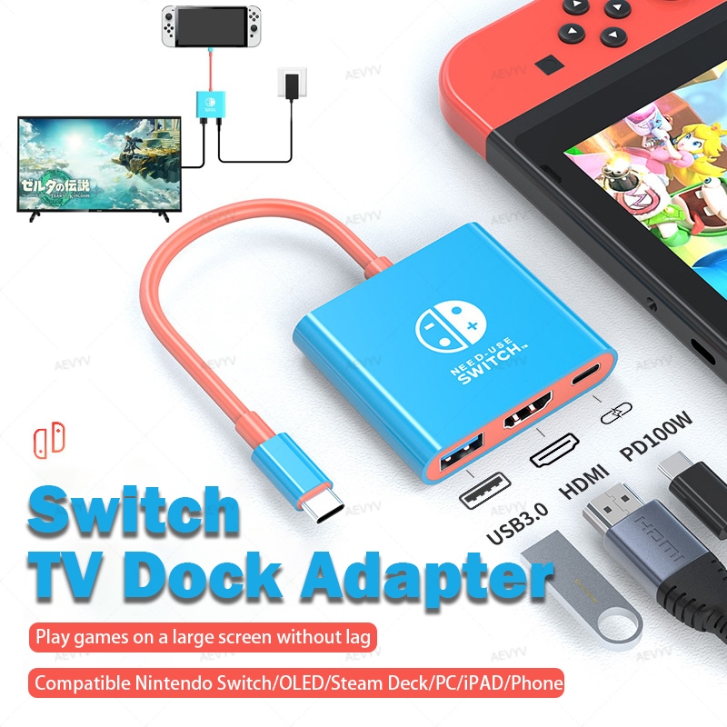 Switch Dock for Nintendo Switch Docking Station Portable USB C to HDMI ...