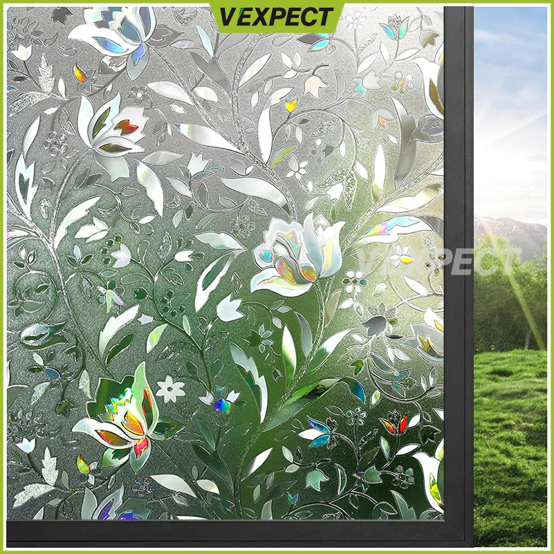 3d Window Sticker Film, Frosted Glass Sticker for Window Privacy, No ...